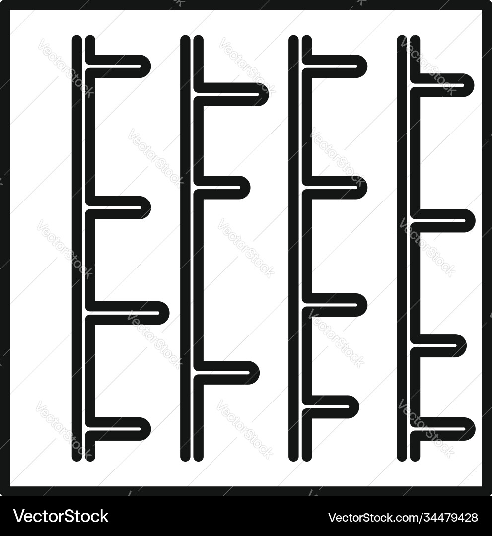 Paving concrete icon outline style Royalty Free Vector Image