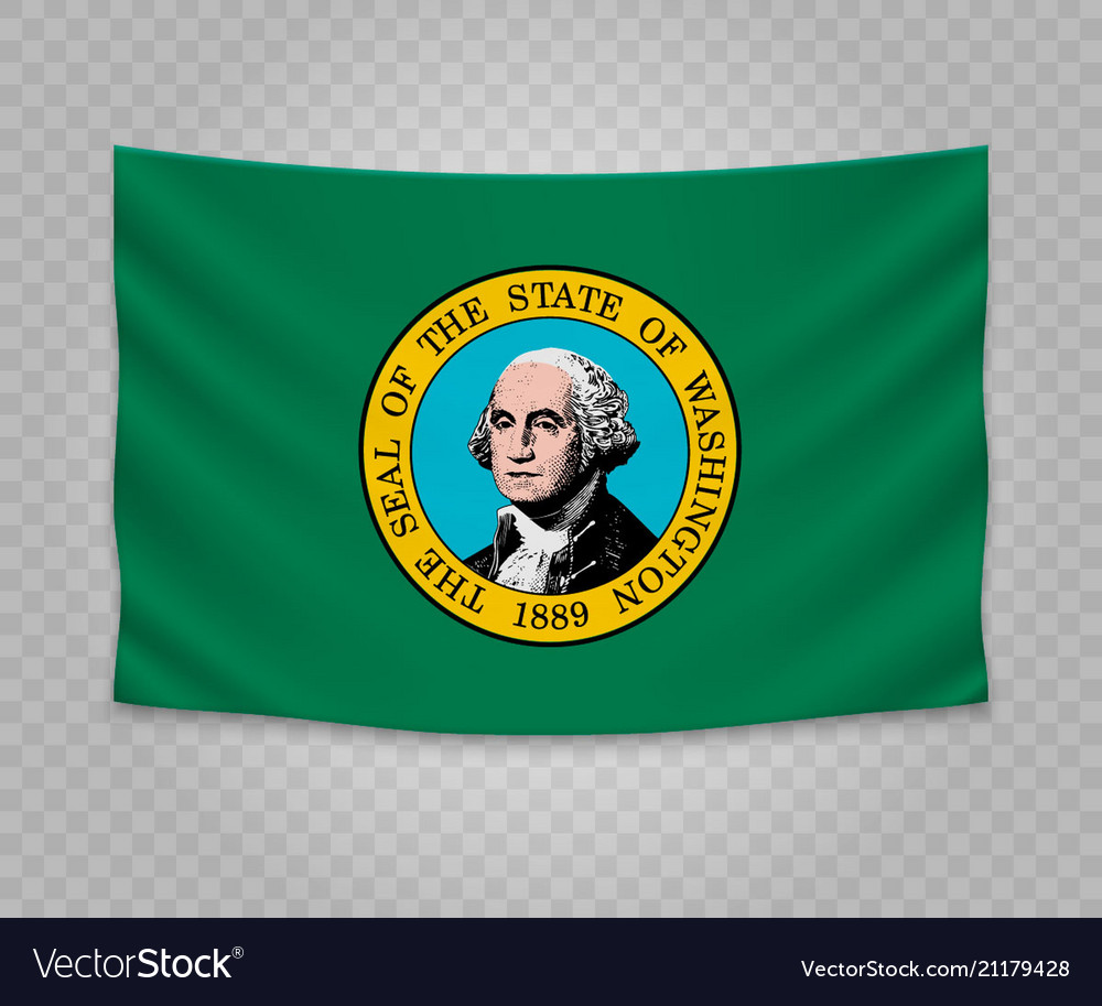 Realistic hanging flag Royalty Free Vector Image