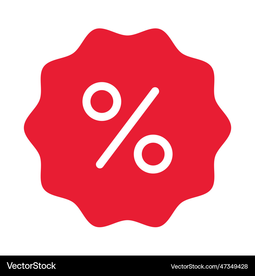 Sale percent icon Royalty Free Vector Image - VectorStock