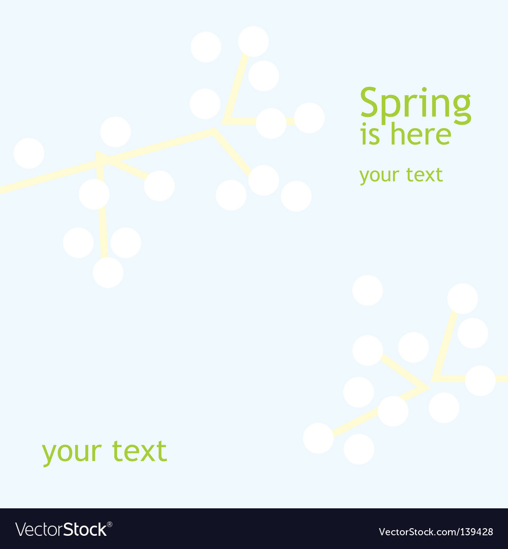 Spring card Royalty Free Vector Image - VectorStock