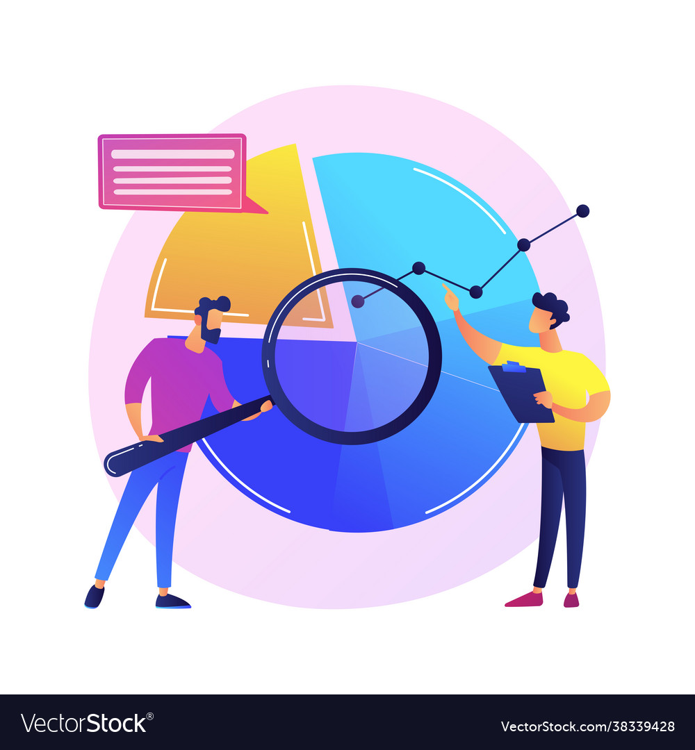 Statistical analysis concept metaphor Royalty Free Vector
