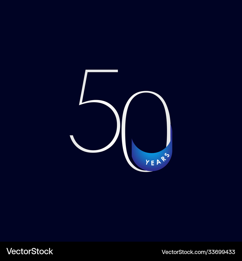 50 years anniversary celebration elegant number Vector Image