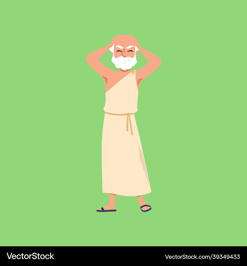 Ancient greek or roman scientist philosopher Vector Image