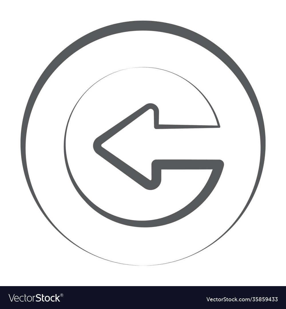 Back arrow Royalty Free Vector Image - VectorStock