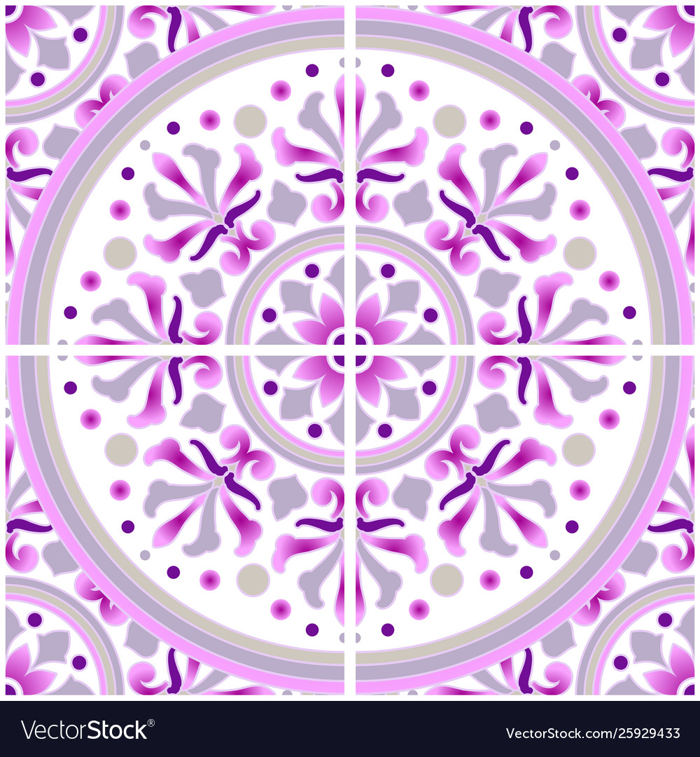 Beautiful tile pattern Royalty Free Vector Image