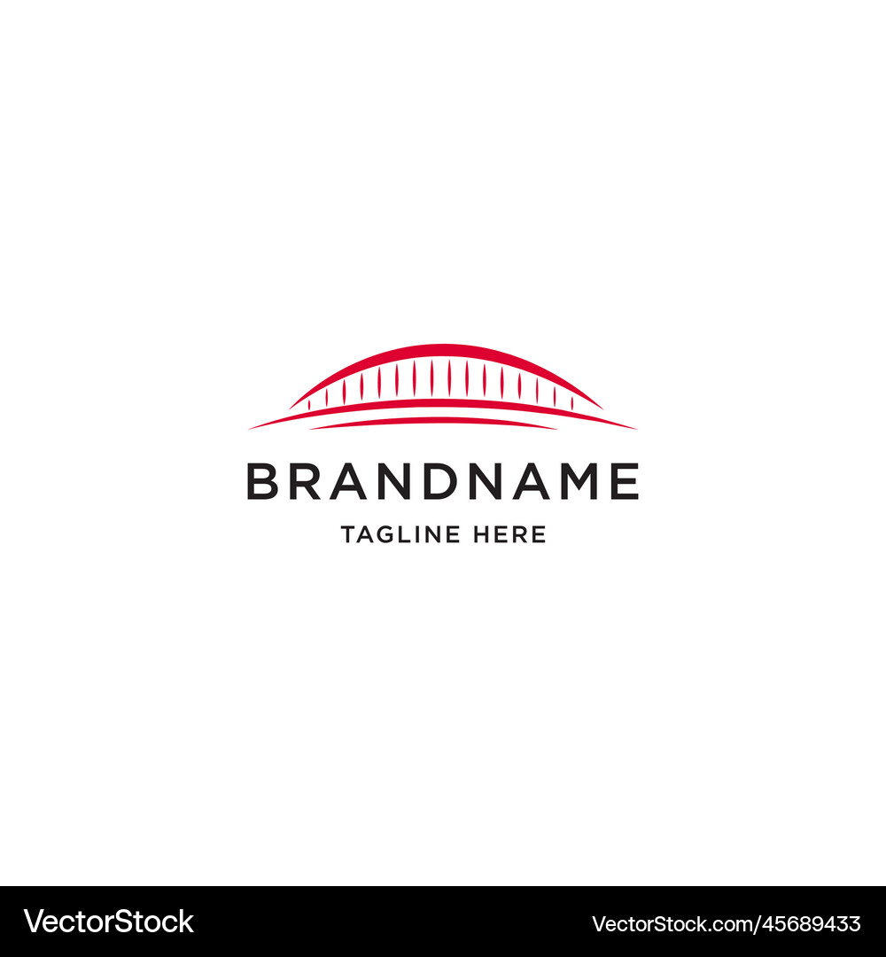 Bridge logo design template Royalty Free Vector Image