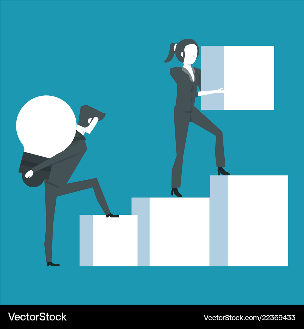 Business partners coworking Royalty Free Vector Image