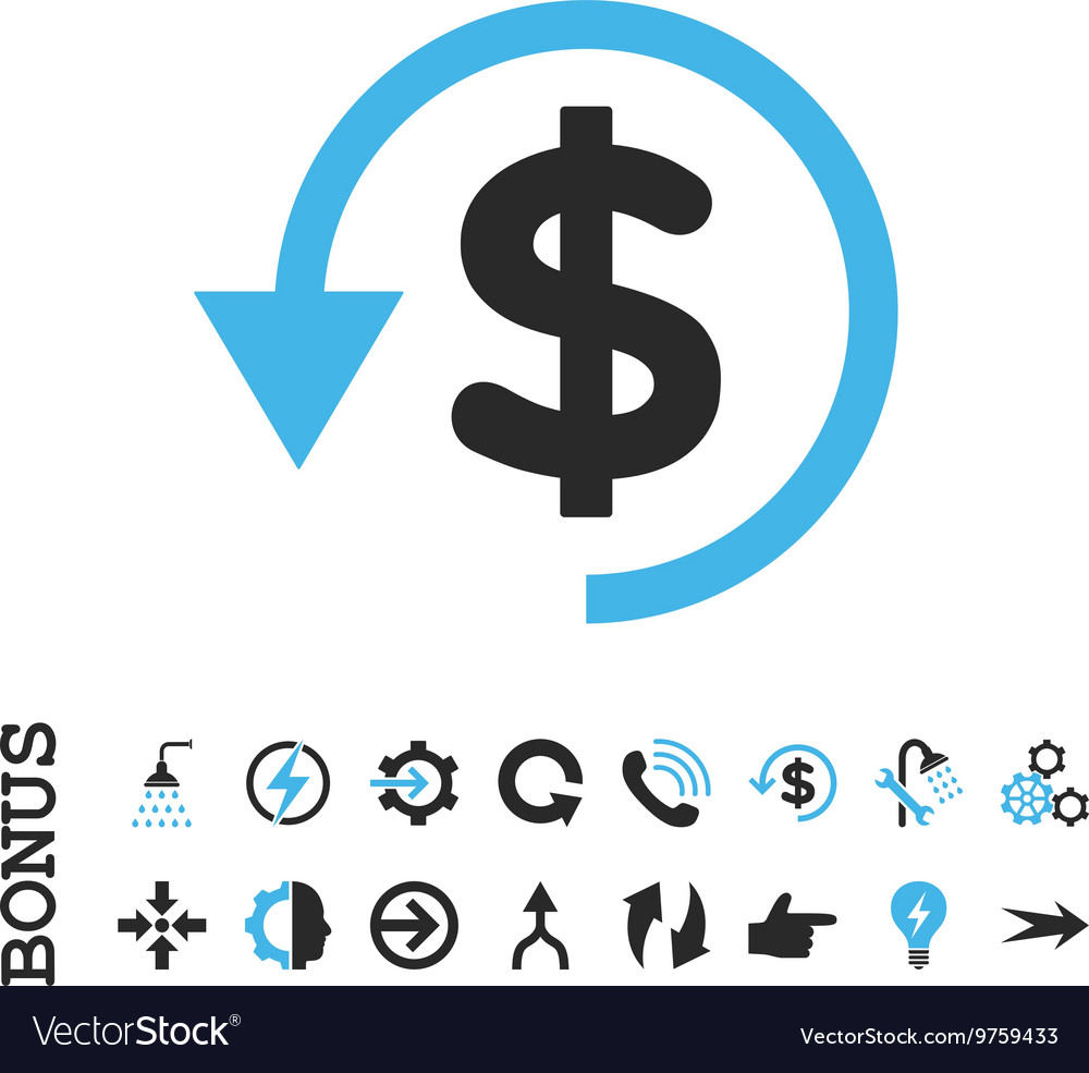 Chargeback flat icon with bonus Royalty Free Vector Image Chargeback flat icon with bonus Royalty Free Vector Image