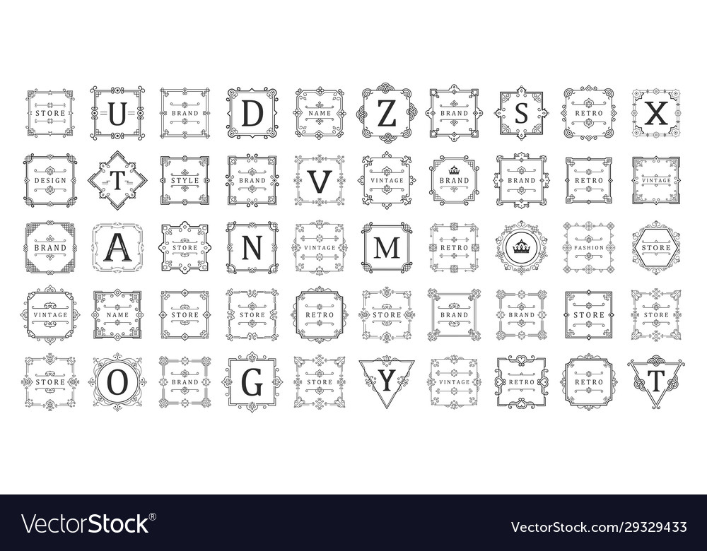Collection borders and frames Royalty Free Vector Image