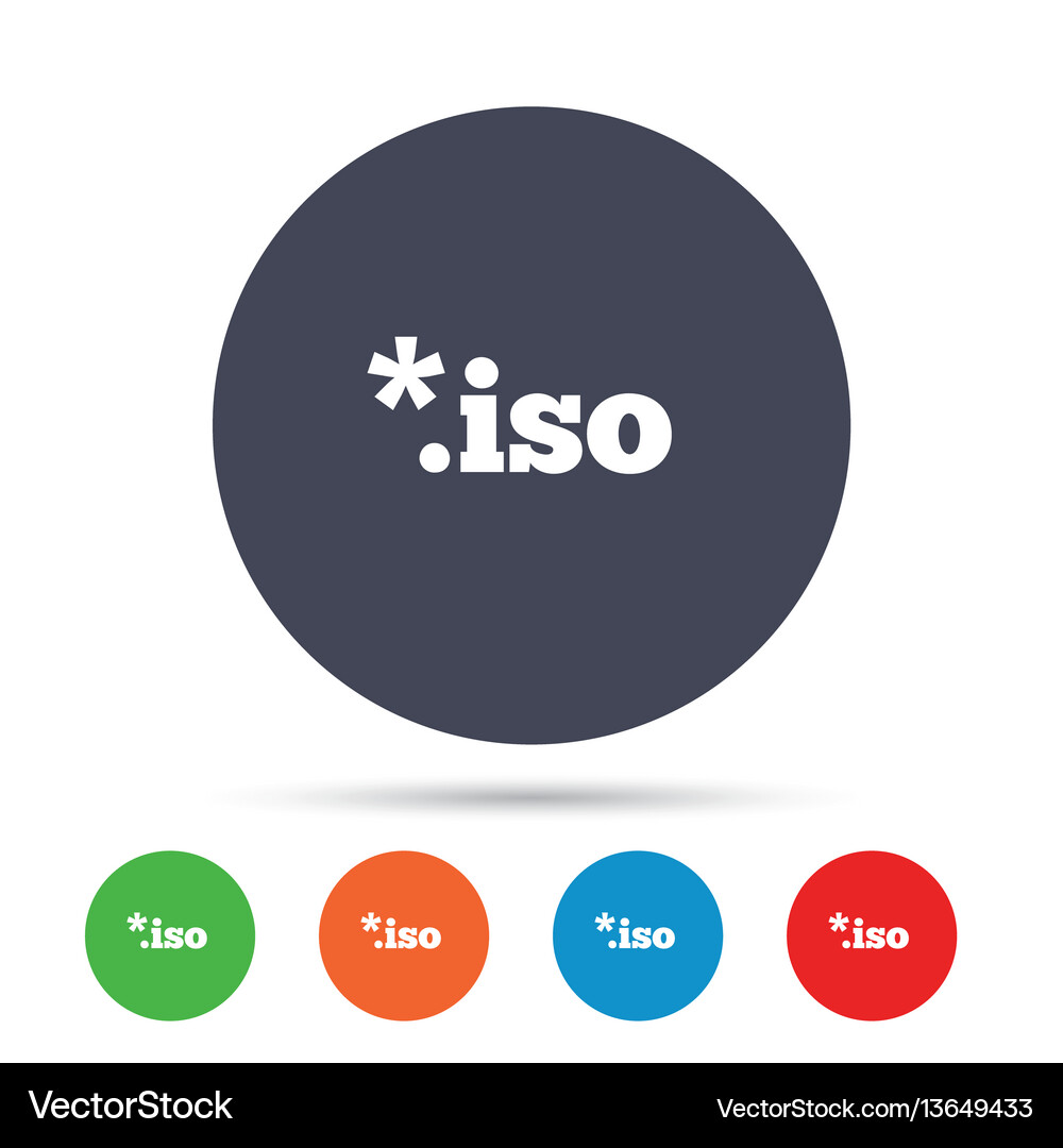 File iso icon download virtual drive file Vector Image