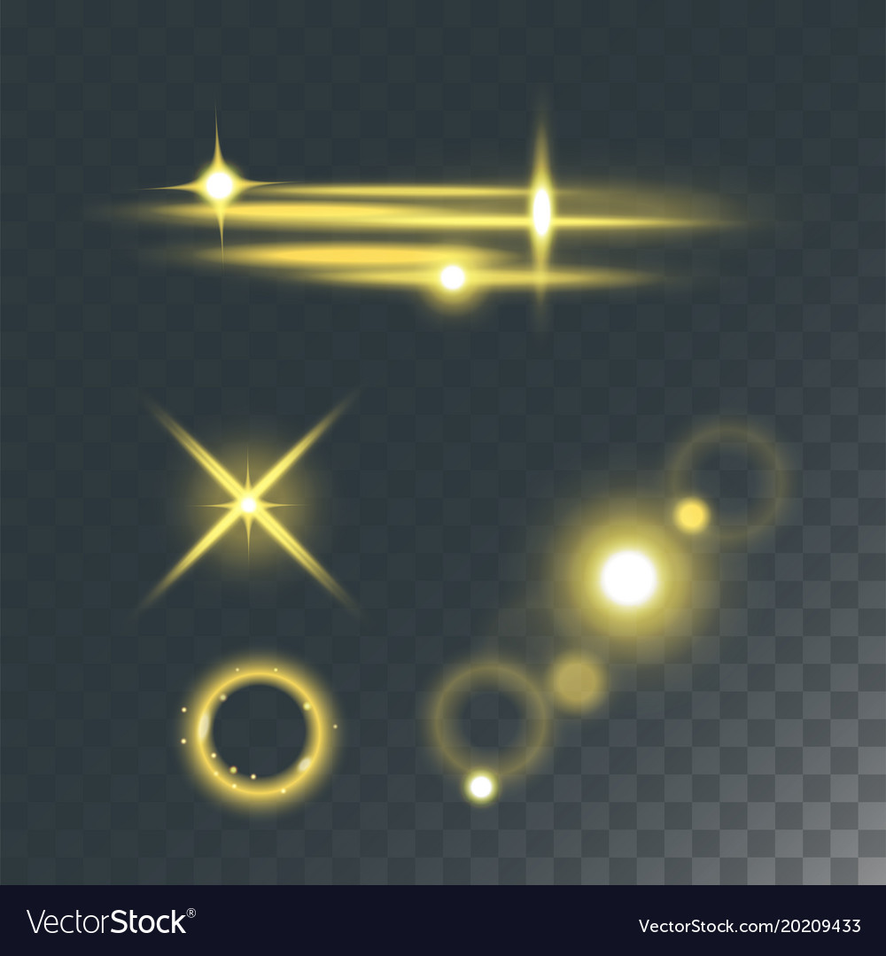 Glowing lights effect and stars glow Royalty Free Vector