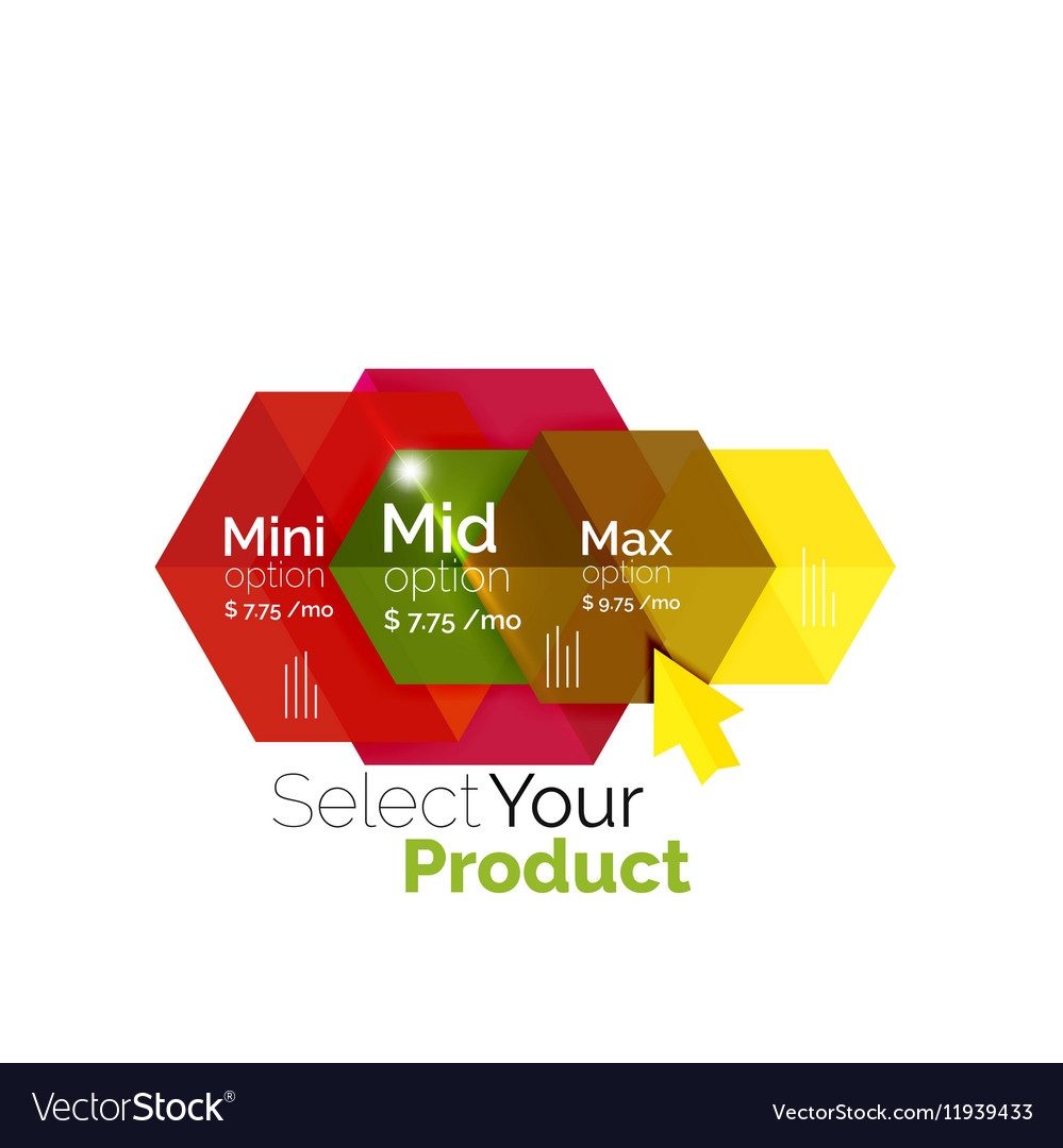 Option select template Royalty Free Vector Image