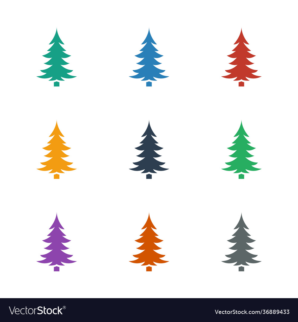 Pine tree icon white background Royalty Free Vector Image