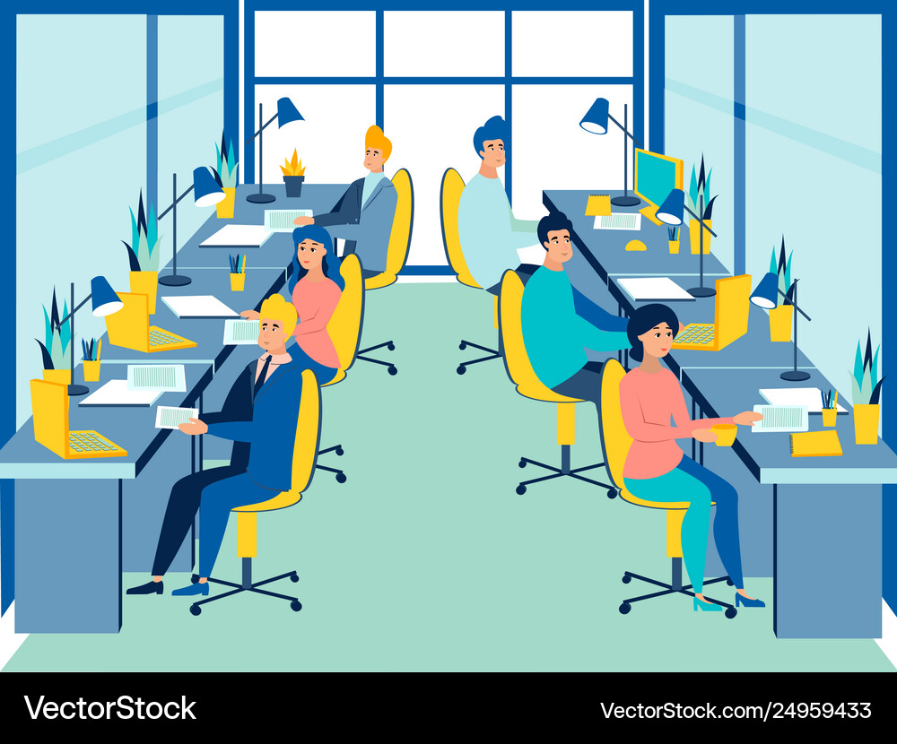 Team work conference meeting business talking Vector Image