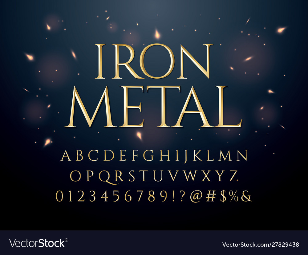 Chisel font Royalty Free Vector Image - VectorStock