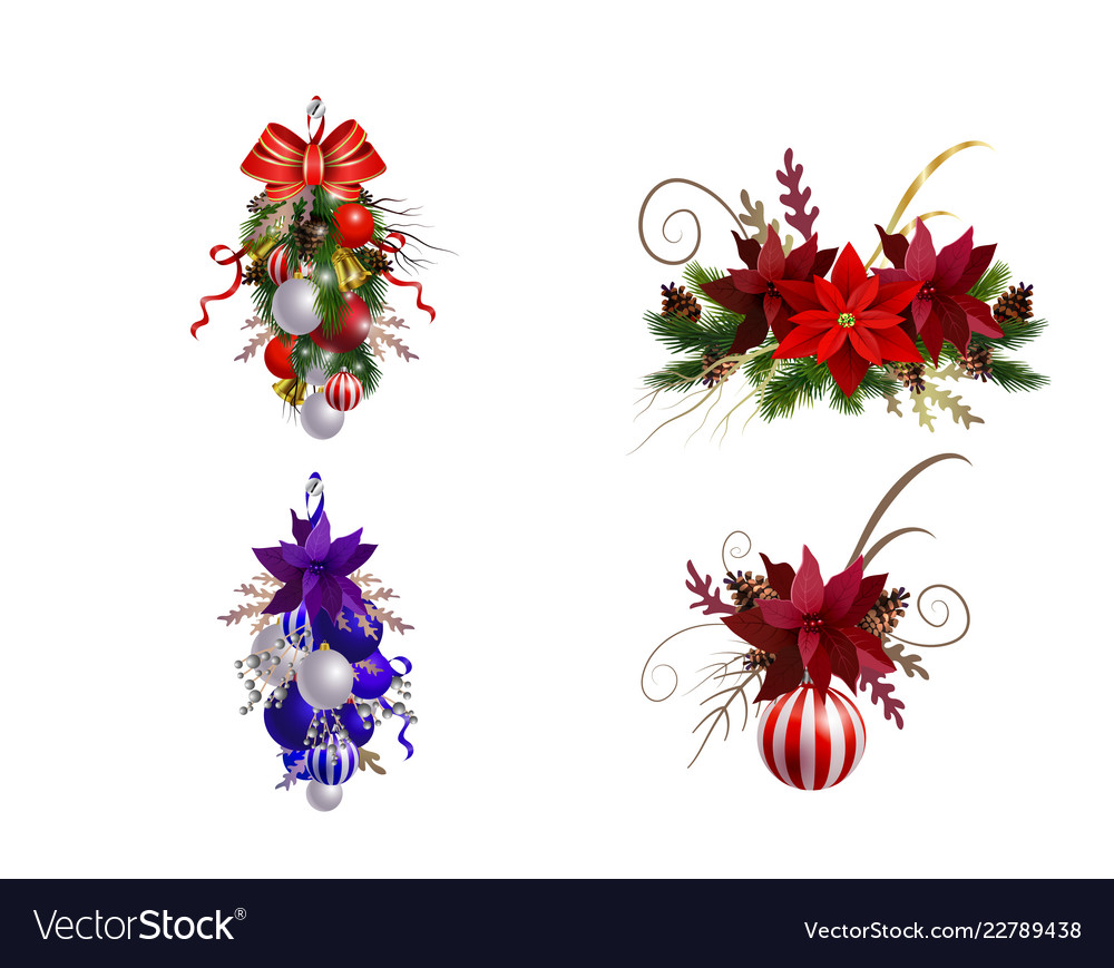 Christmas decoration set Royalty Free Vector Image