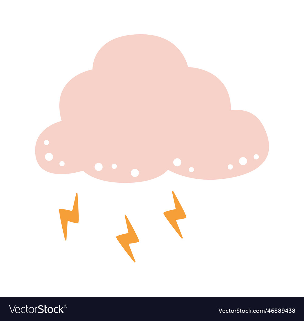 Cloud with lightning Royalty Free Vector Image