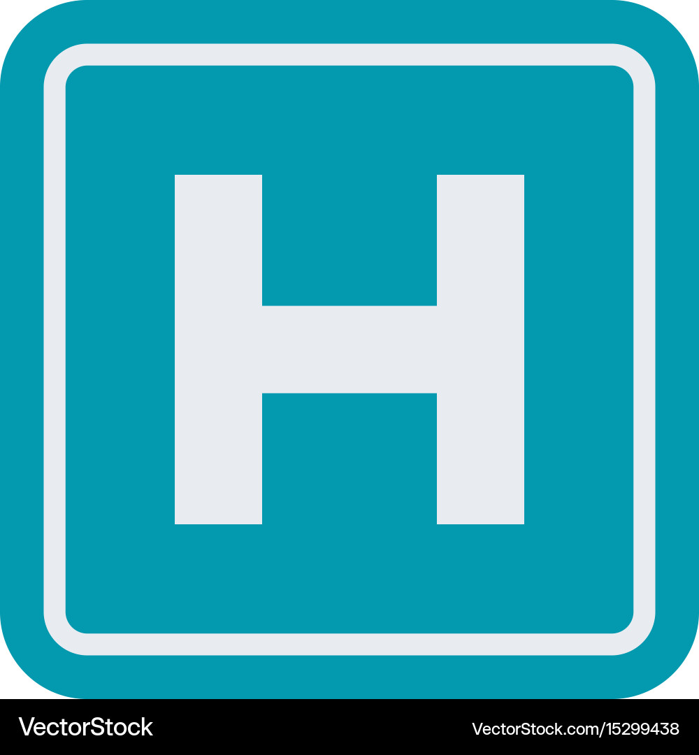 Hospital sign icon Royalty Free Vector Image - VectorStock