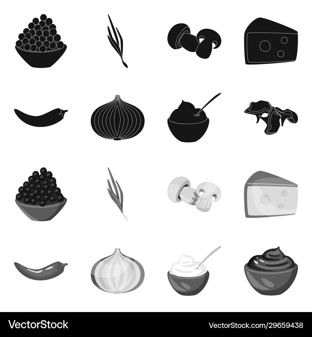 Isolated object taste and product symbol set Vector Image