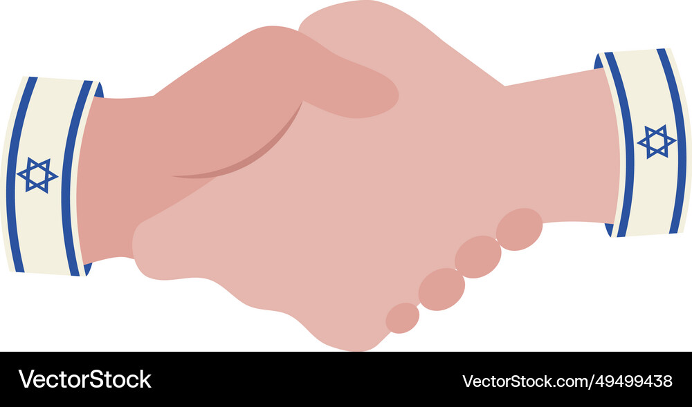 Israel shaking hands Royalty Free Vector Image
