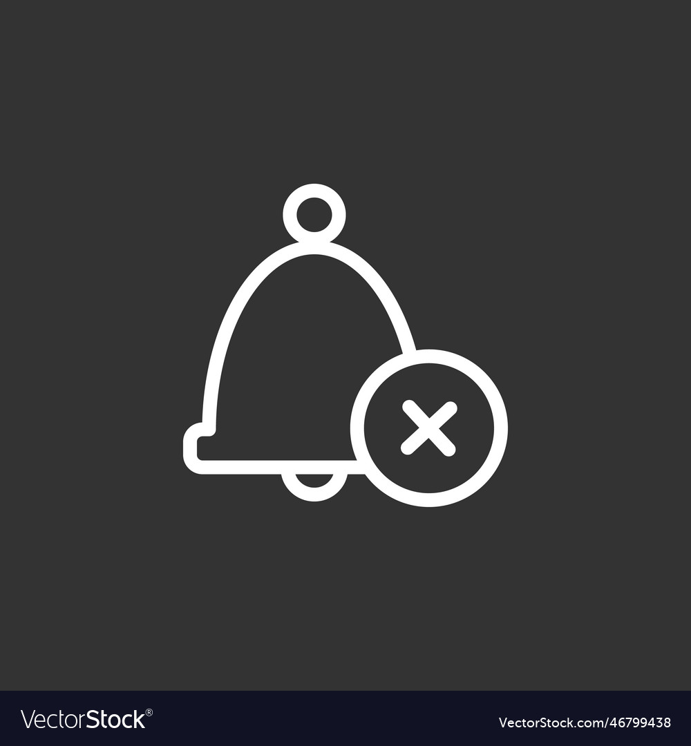 No bell icon crossed out Royalty Free Vector Image No bell icon crossed out Royalty Free Vector Image