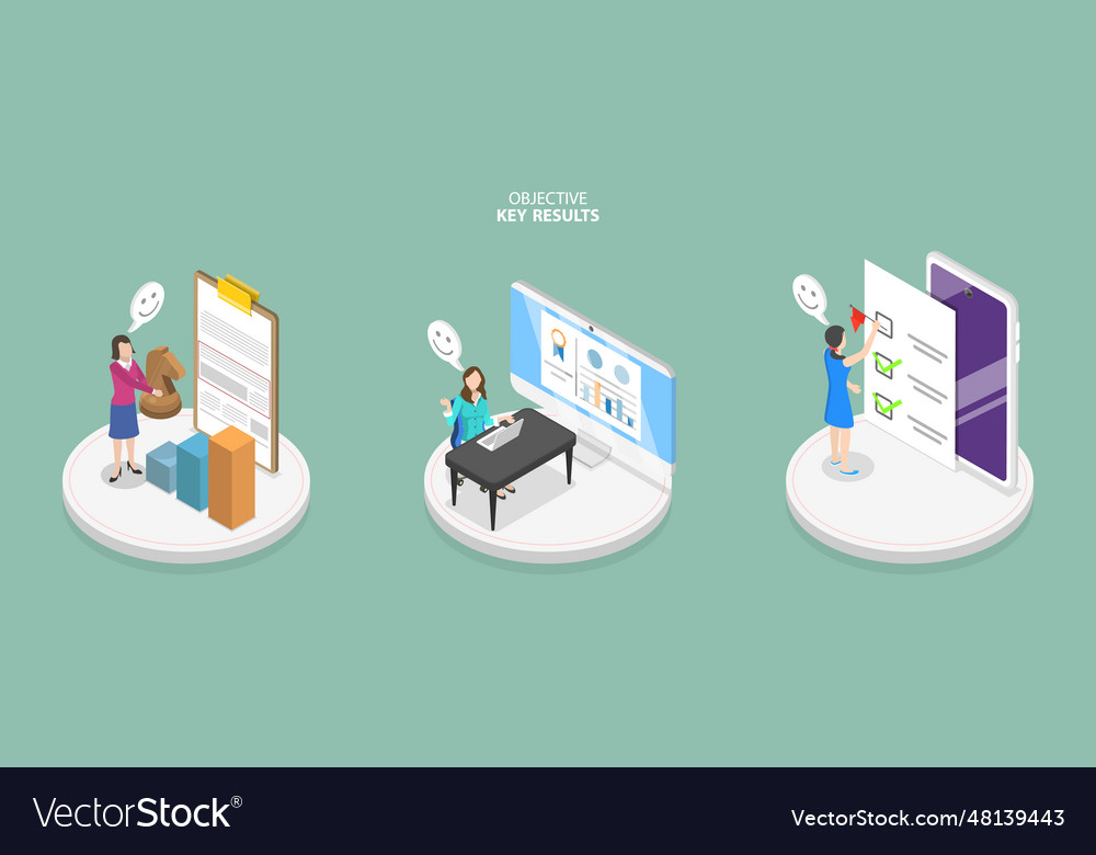 3d isometric flat conceptual Royalty Free Vector Image