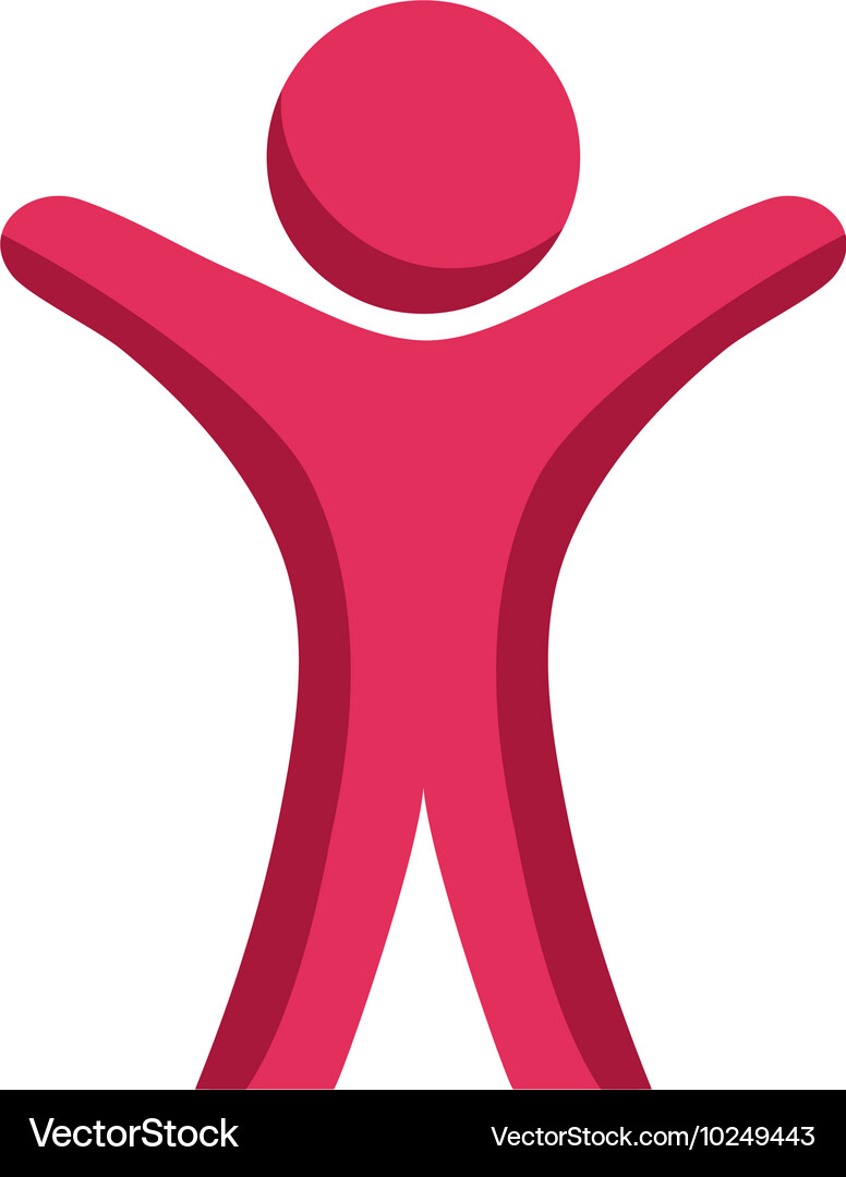 Abstract Person Icon - Flat Illustration Vector Image