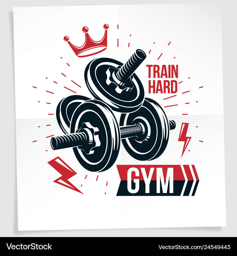 Bodybuilding championship advertising leaflet Vector Image