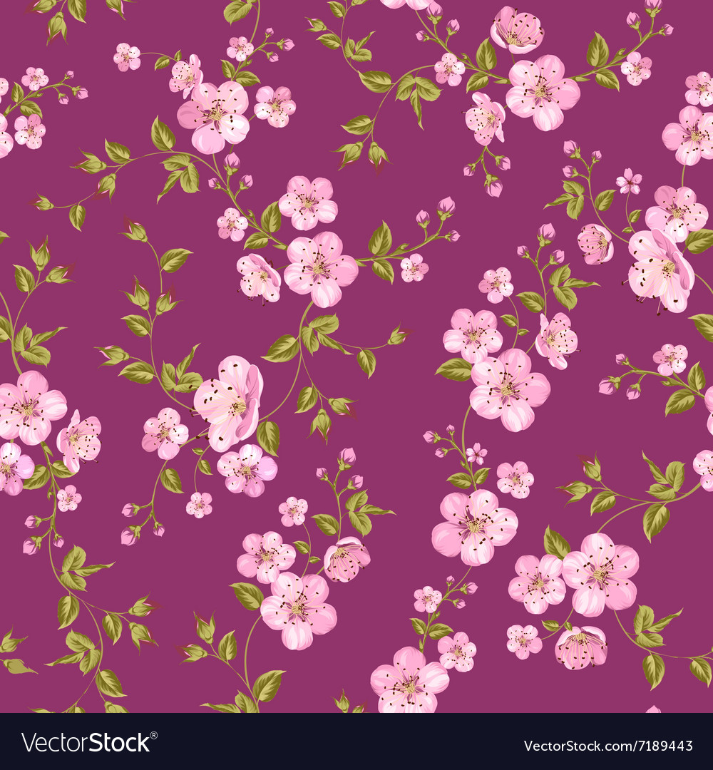 Cherry blossom pattern Royalty Free Vector Image