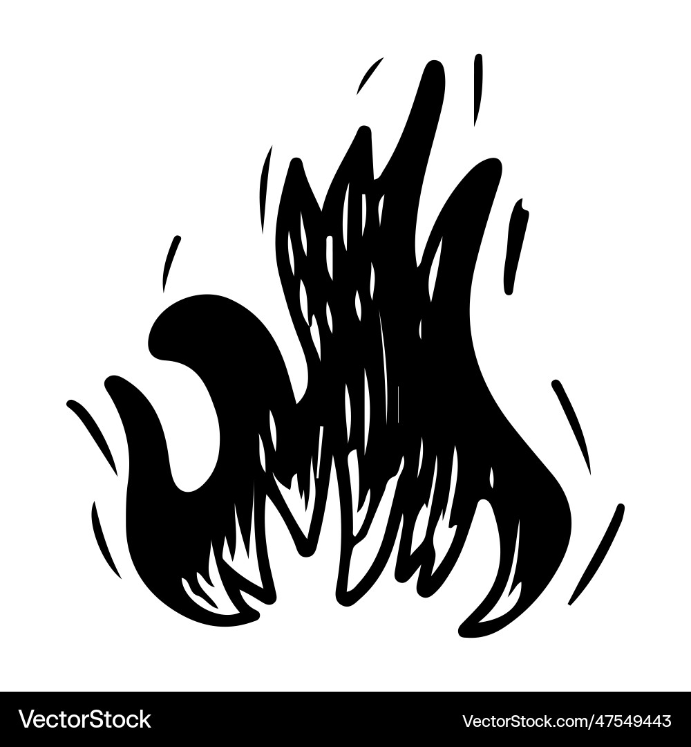 Doodle sketch style of hand drawn fire Royalty Free Vector