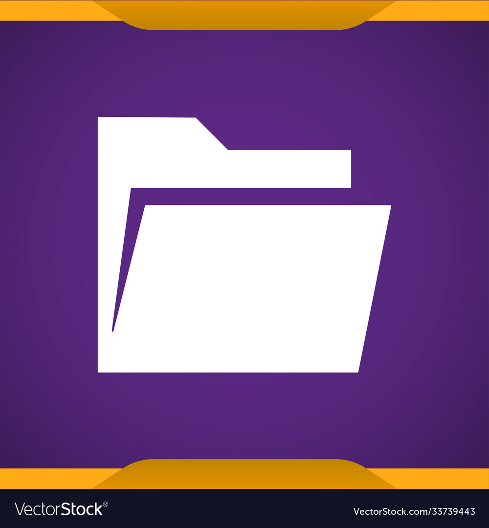 Open folder icon Royalty Free Vector Image - VectorStock