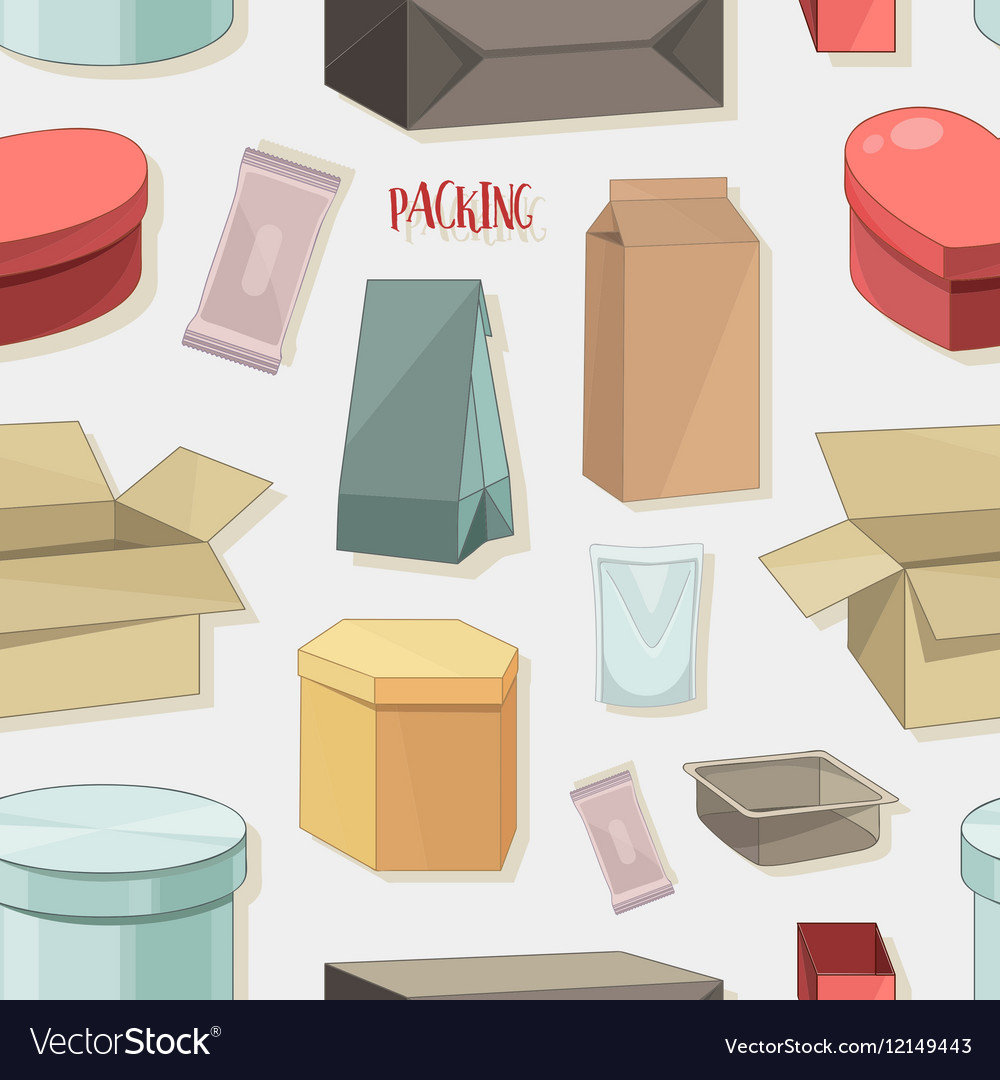 Packing collection pattern Royalty Free Vector Image