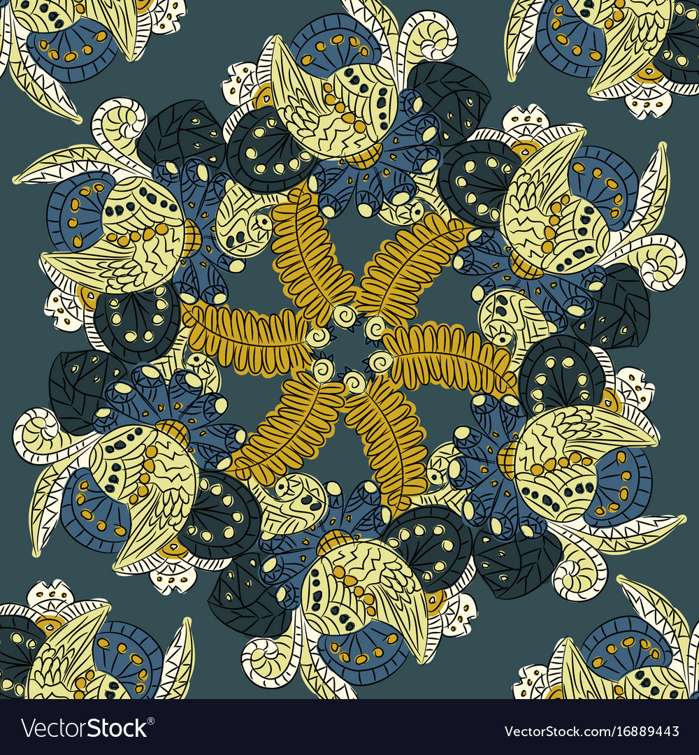 Pattern with abstract flowers Royalty Free Vector Image