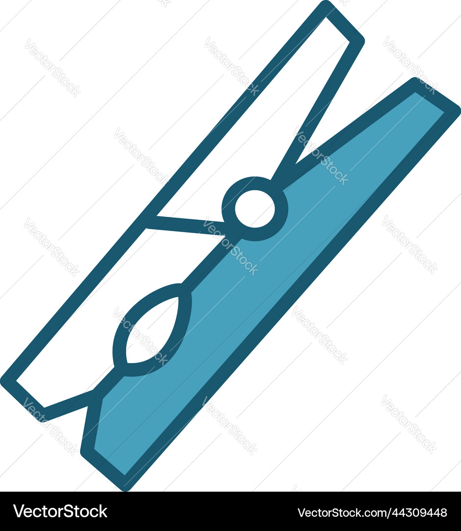 Blue clothing clip on a white background Vector Image