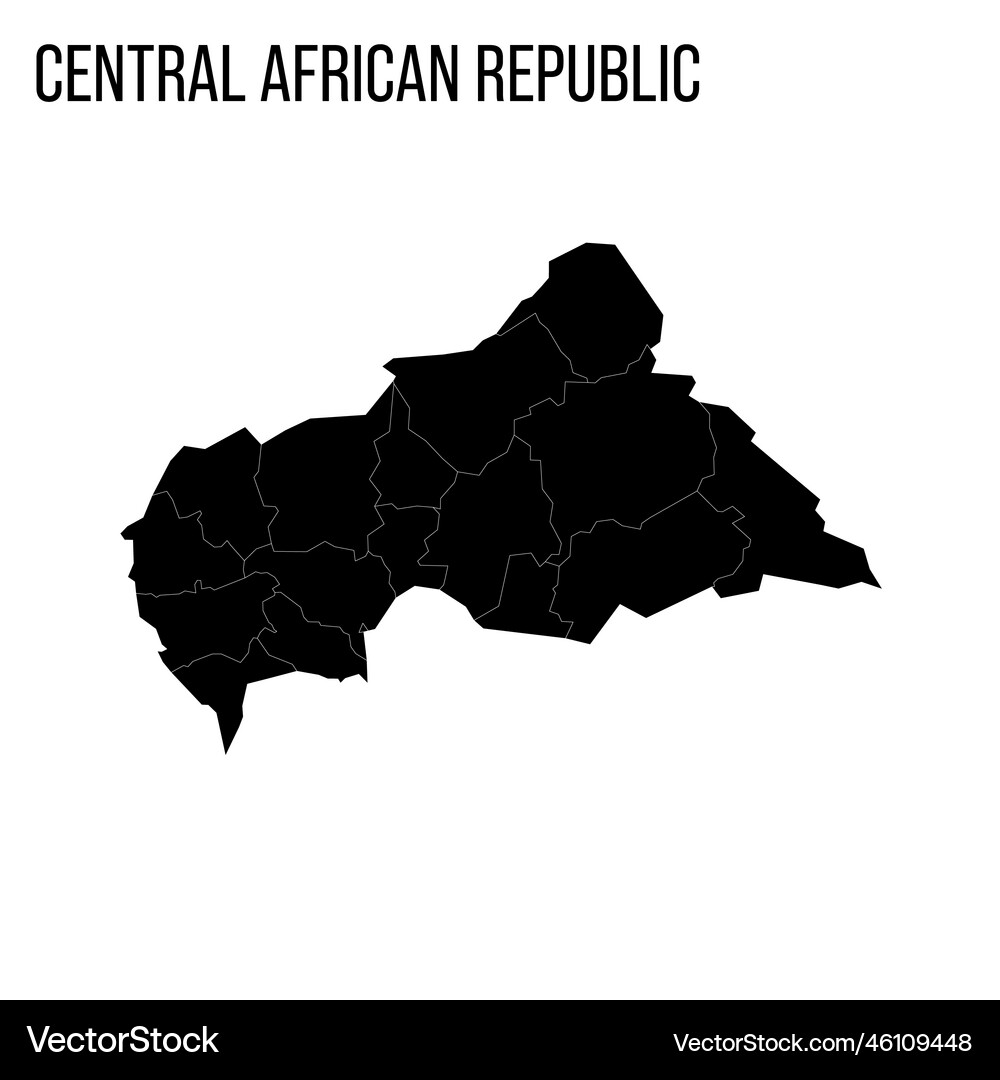 Central african republic political map Royalty Free Vector