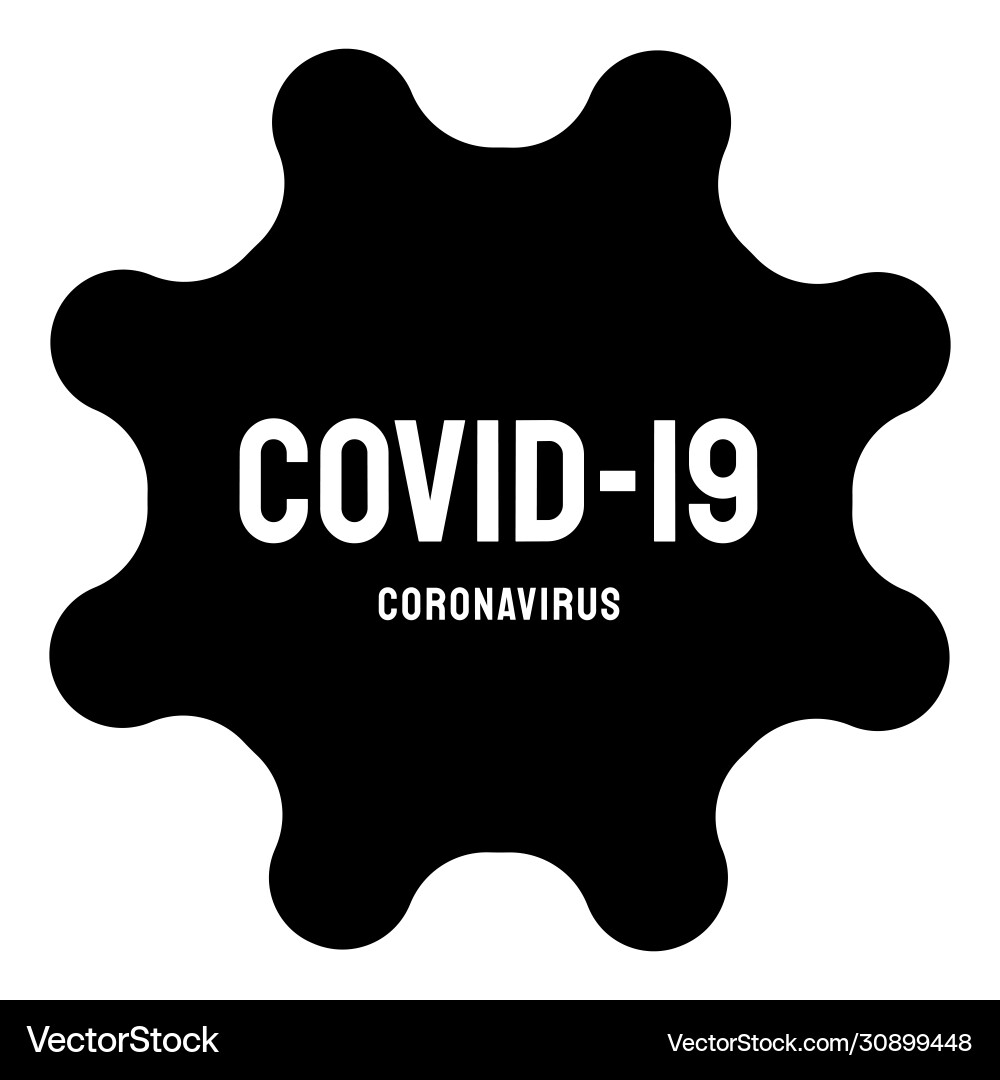Covid19-19 concept sticker coronavirus warning Vector Image