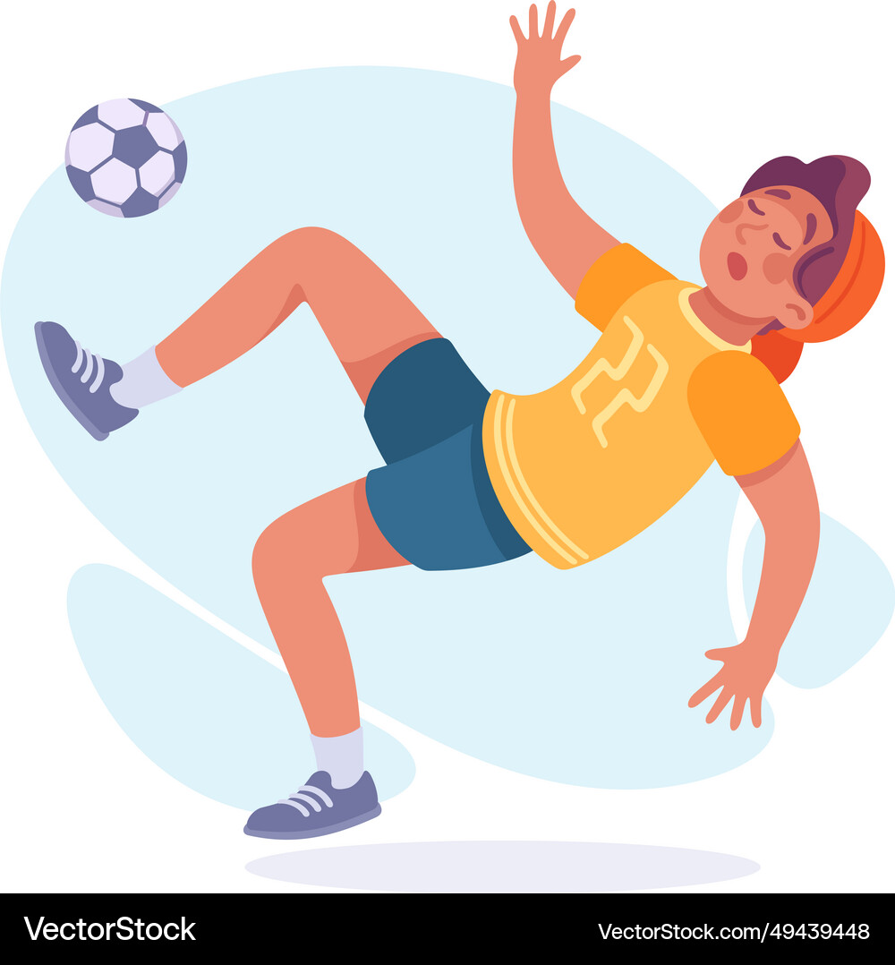 Falling young man character slip on the ground Vector Image