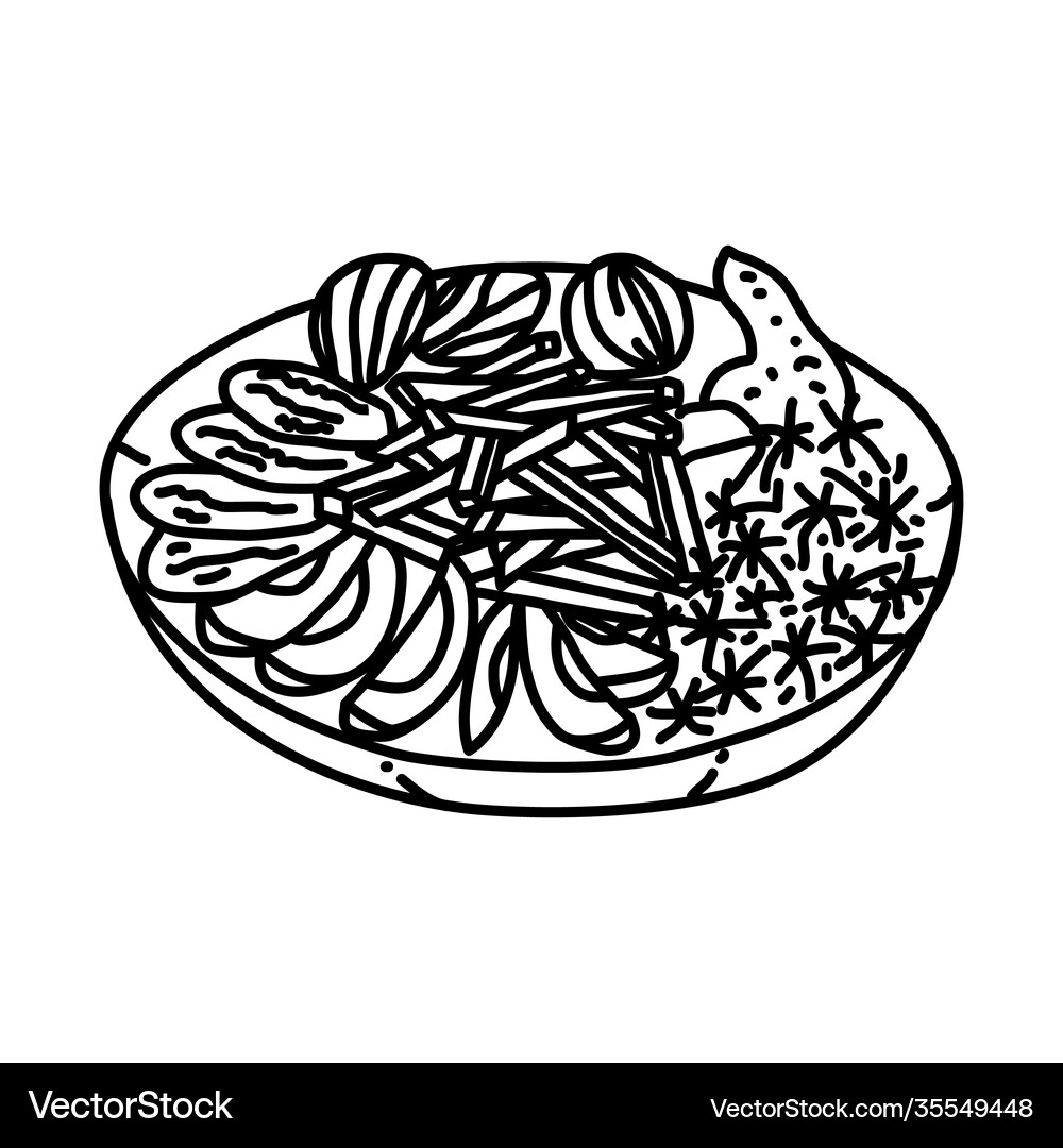 Mabshoor icon doodle hand drawn or outline Vector Image
