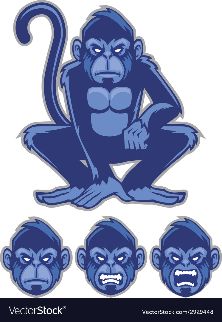 Monkey mascot Royalty Free Vector Image - VectorStock