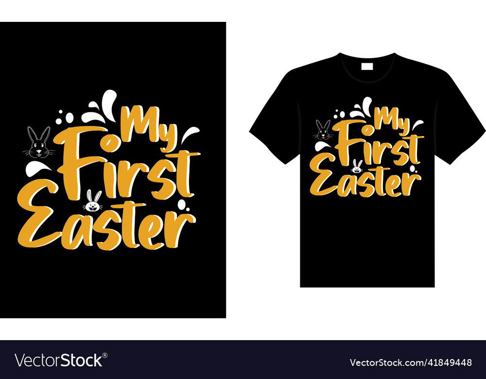 My first easter Royalty Free Vector Image - VectorStock