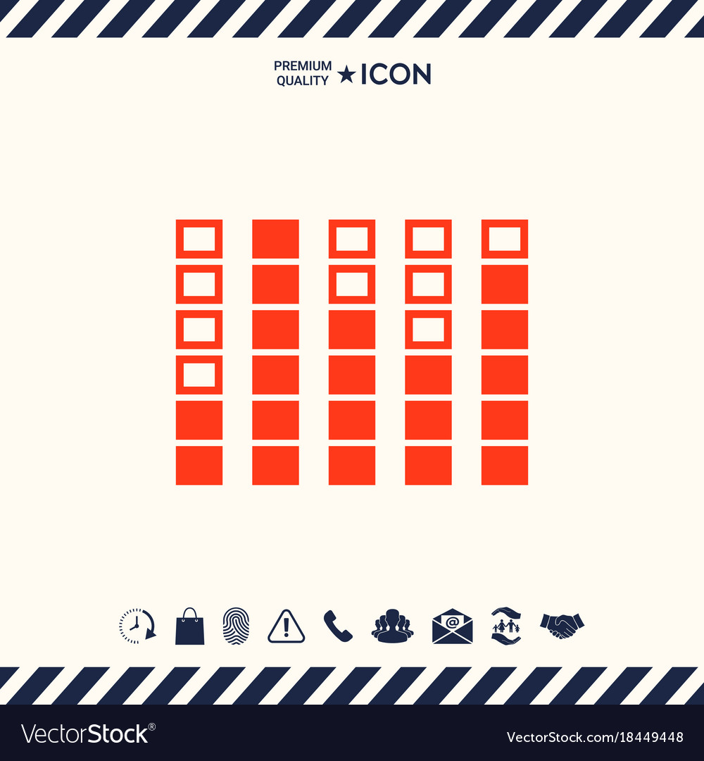 Spectrum analyzer equalizer icon Royalty Free Vector Image