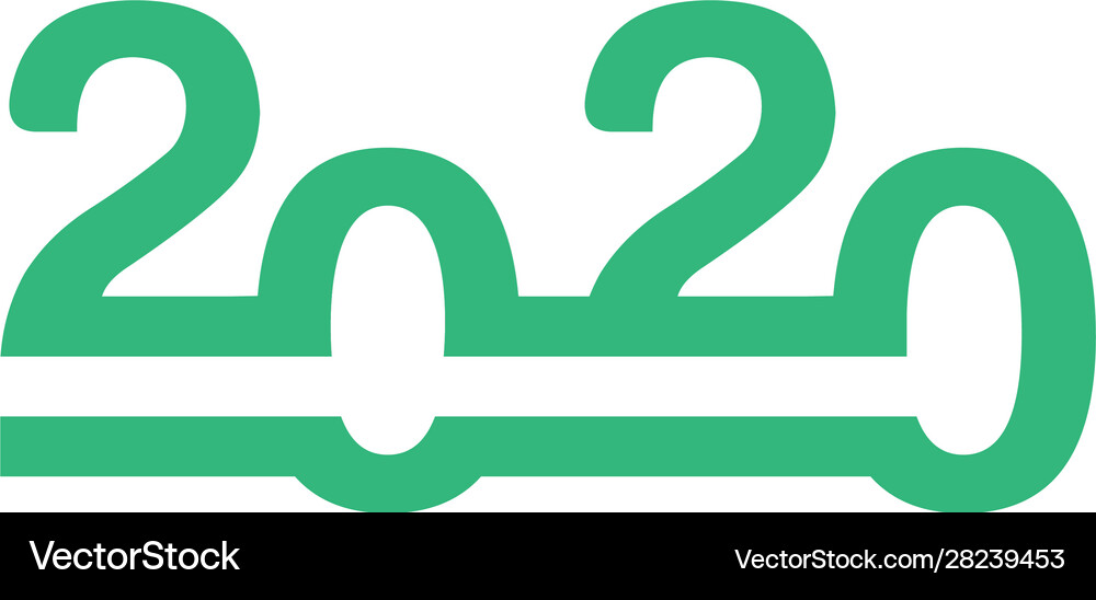 2020 logo design concept template icon symbol Vector Image