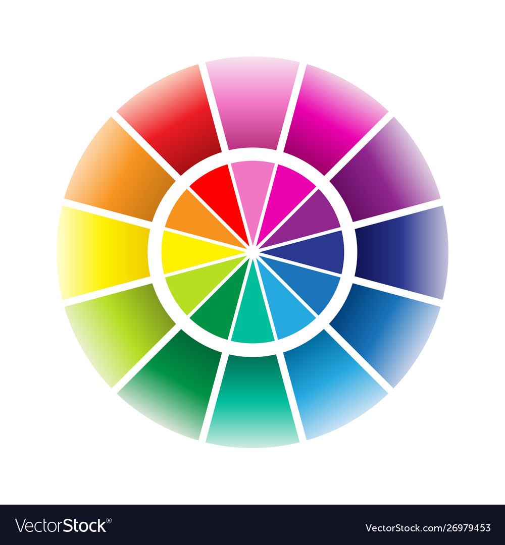 A colour wheel Royalty Free Vector Image - VectorStock
