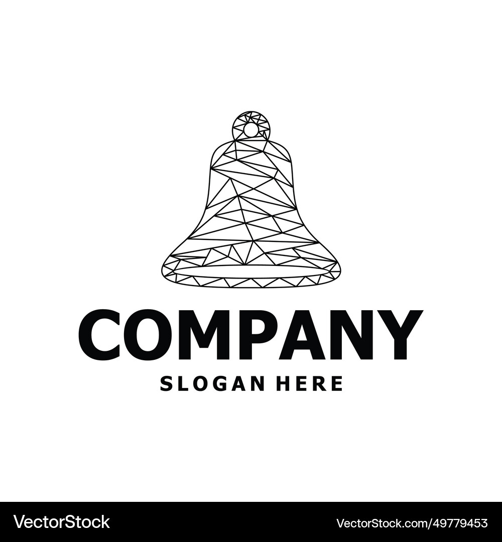 Bell geometric logo hand drawn sketch design – Free Vector | VectorStock