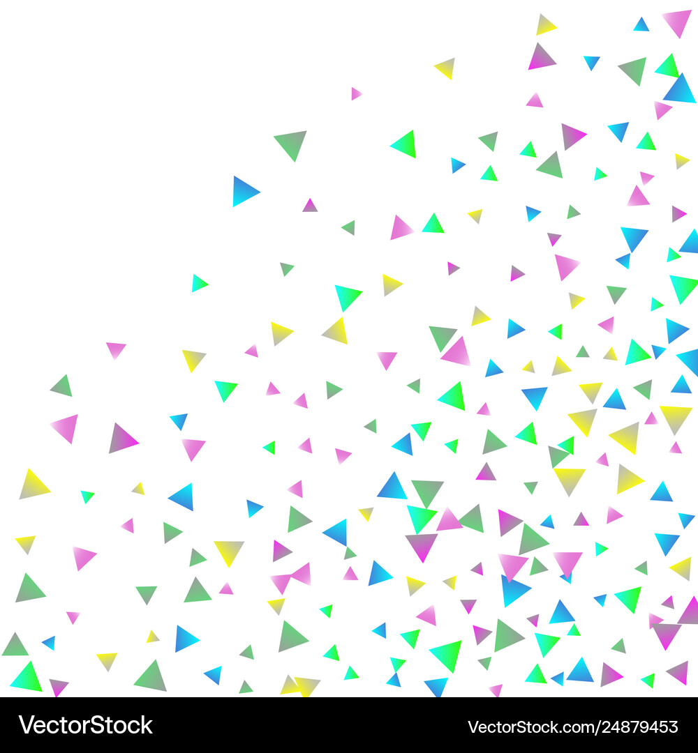 Confetti triangles on a white background Vector Image