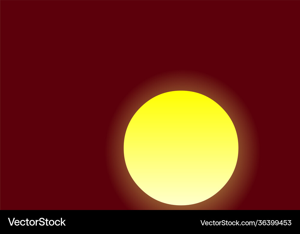 Full moon in yellow color Royalty Free Vector Image