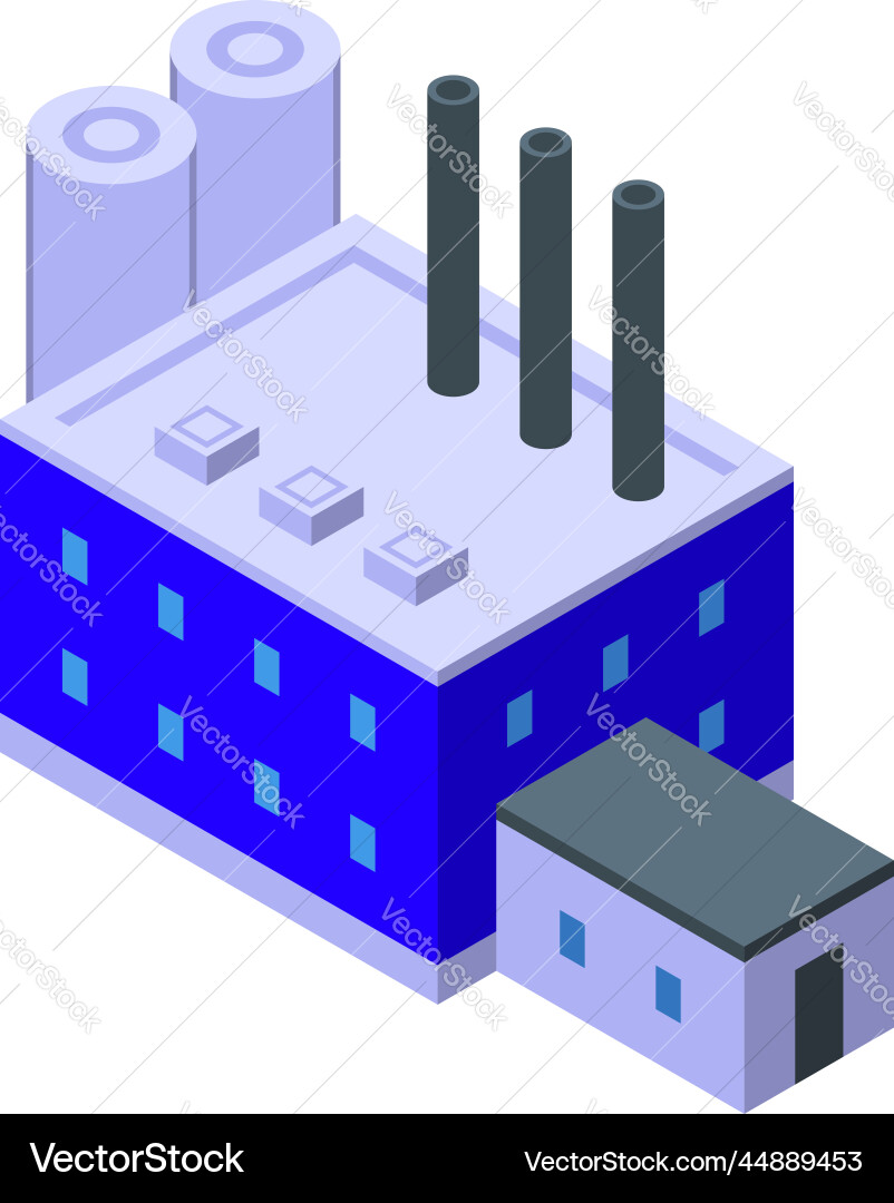 Glass factory icon isometric window Royalty Free Vector