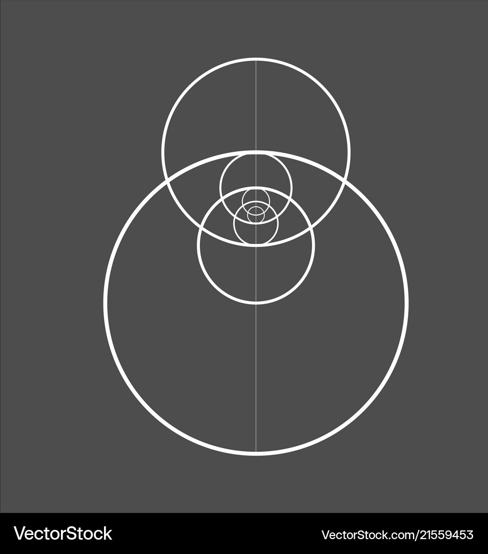 Golden Ratio Circles - Geometric Royalty Free Vector Image