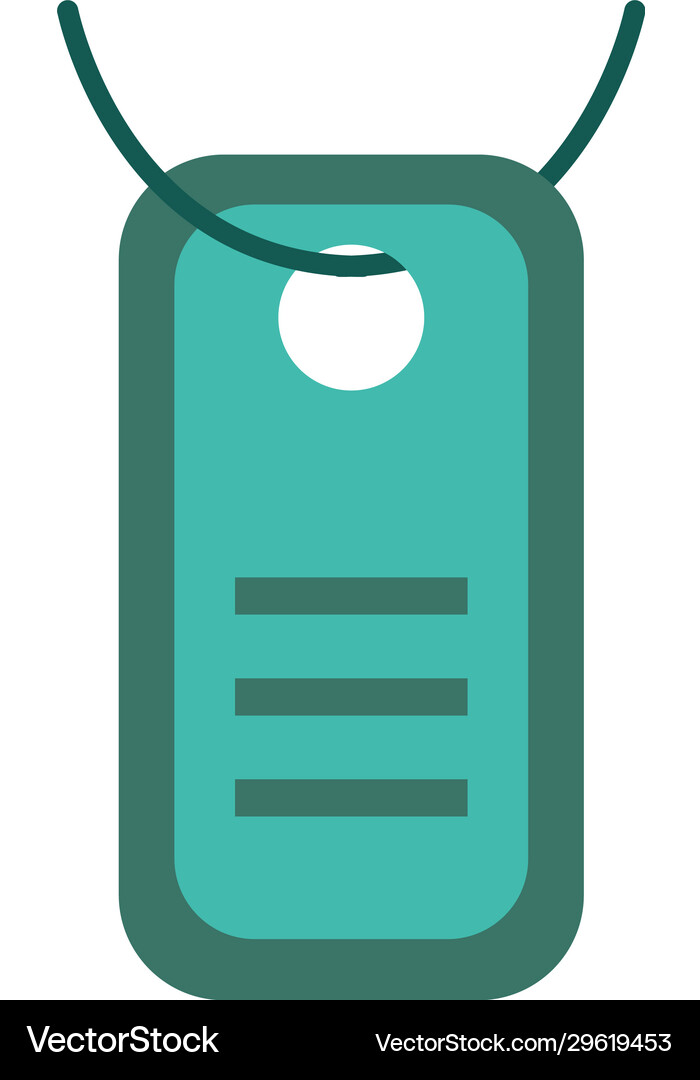 Military force id necklace icon Royalty Free Vector Image
