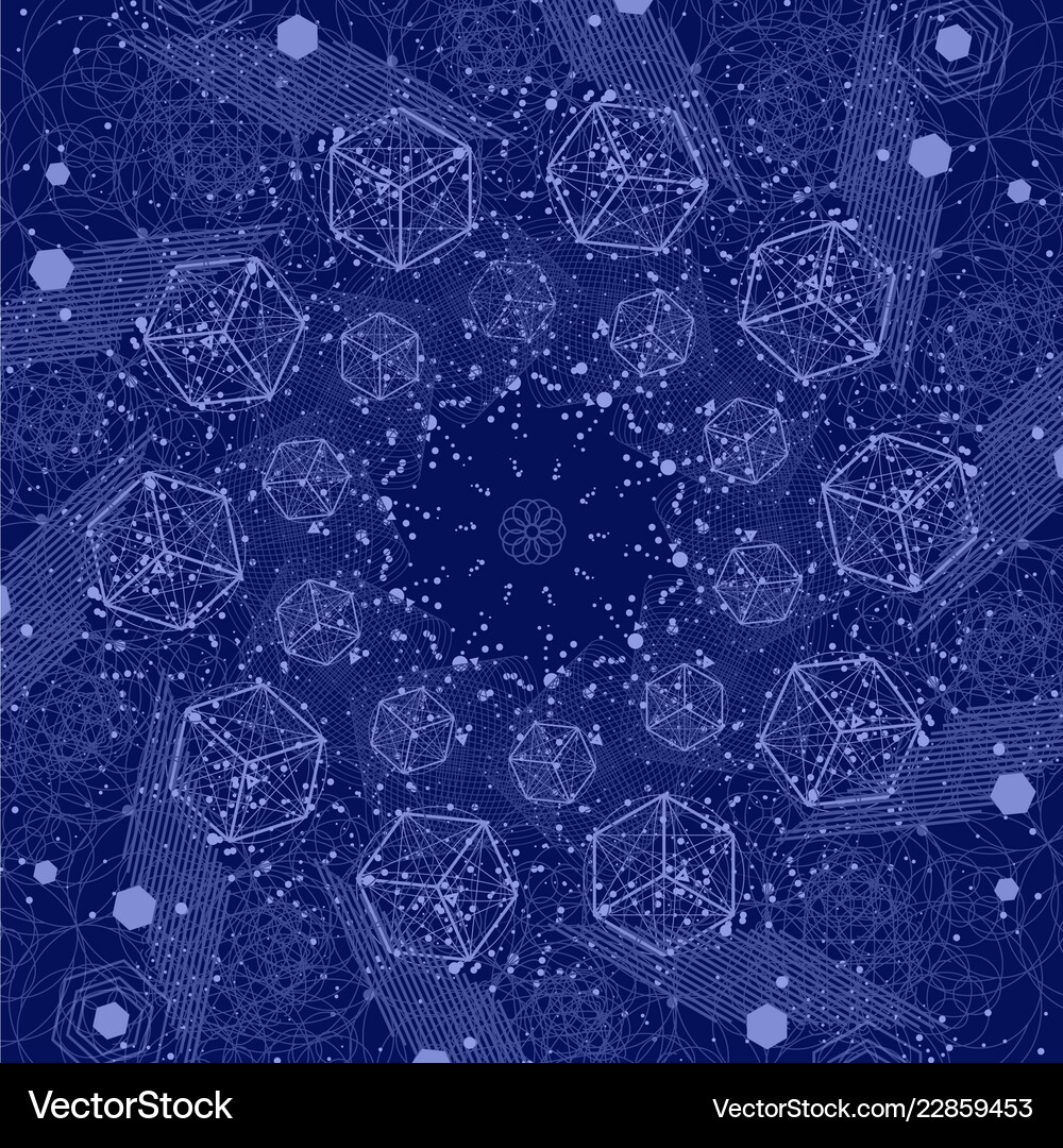 Sacred geometry symbol mandala mystery element Vector Image